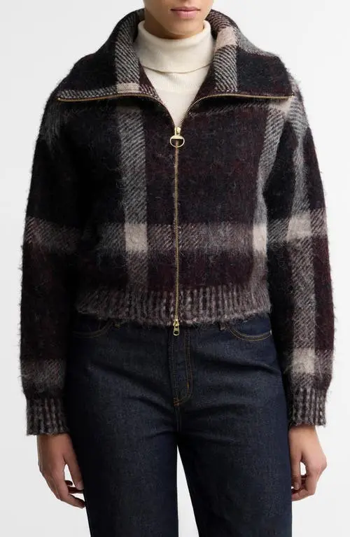 Barbour Carville Plaid Knitted Jacket - Multi