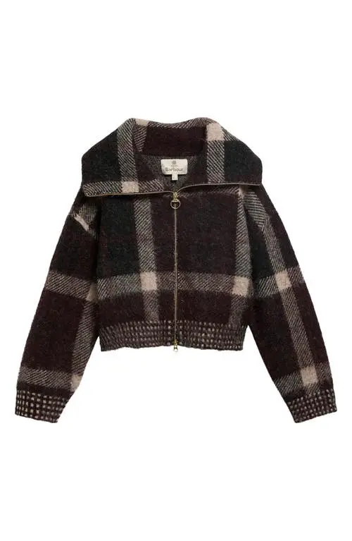 Barbour Carville Plaid Knitted Jacket