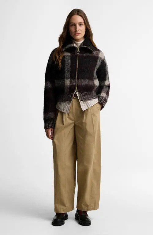 Barbour Carville Plaid Knitted Jacket
