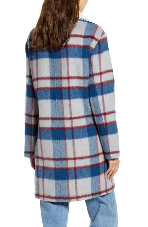 LEVI'S Wool Top Coat With Faux Shearling Collar