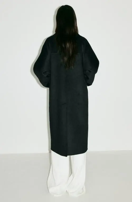 Mango Picarol Wool Blend Coat - Black