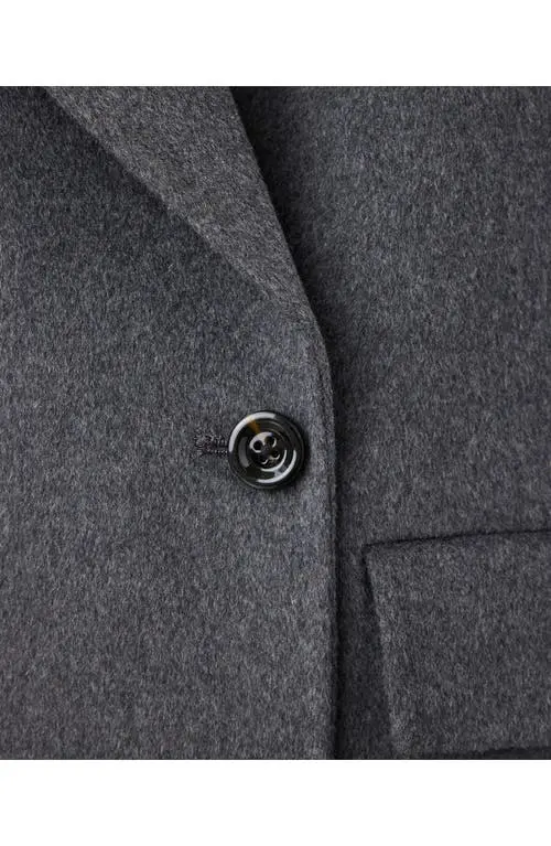 Mango Picarol Wool Blend Coat - Dark Heather Grey