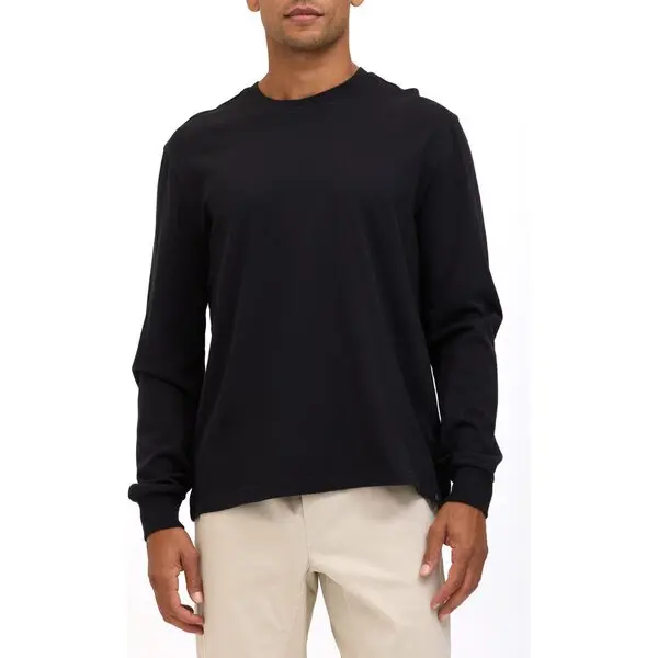 THREADS 4 THOUGHT Bowery Organic Cotton Long Sleeve T-shirt - Black