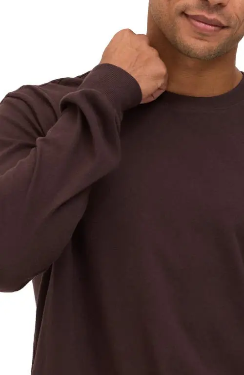 THREADS 4 THOUGHT Bowery Organic Cotton Long Sleeve T-shirt - Cocoa