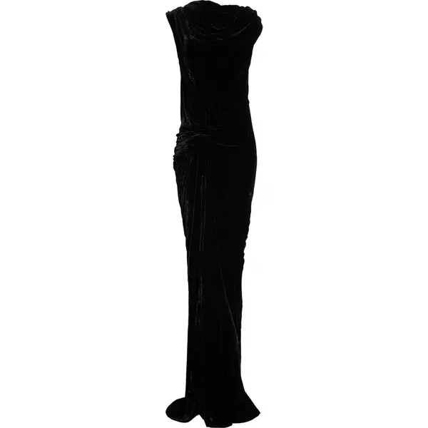 Rick Owens Velvet Strutter Gown - Black
