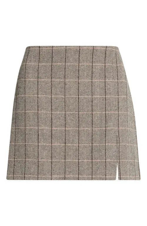 WAYF Cooper Mixed Print Miniskirt