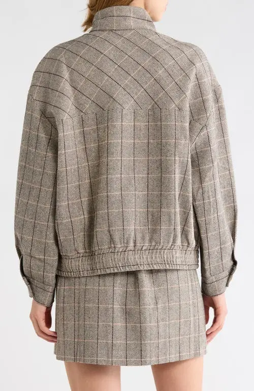 WAYF Copper Mixed Print Bomber Jacket