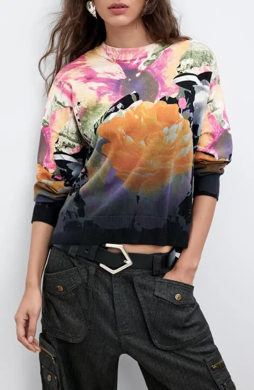 Desigual Thin Gauge Cotton & Cashmere Pullover