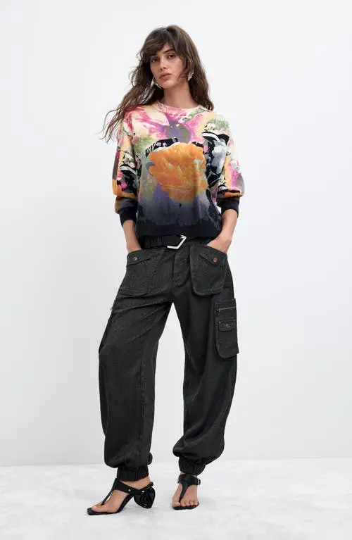 Desigual Thin Gauge Cotton & Cashmere Pullover