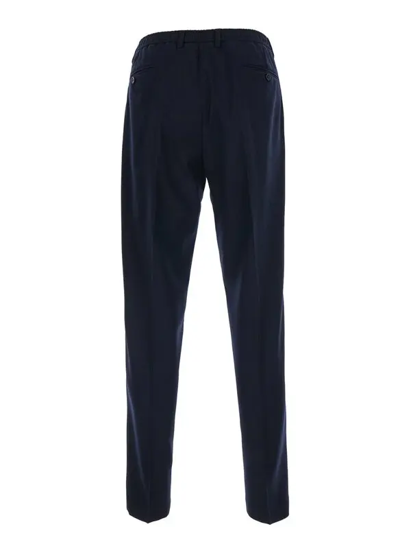 Dolce & Gabbana Blue Pants With Belt Loops And Back Pockets In Flannel For