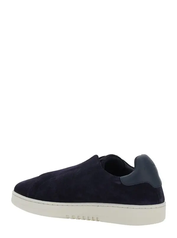 Axel Arigato Dice Laceless Sneaker With Leather Upper And Blue Rubber Sole