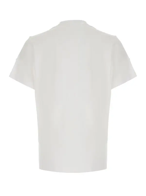 Moncler T-shirt With Logo On The Front And Logo Patch On The Sleeve In Cotton For