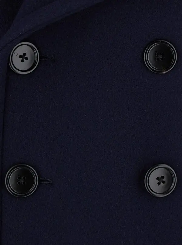 TOM FORD Blue Double-breasted Jacket With Notched Revers In Wool For