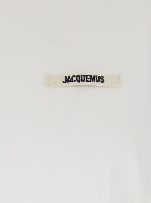 Jacquemus T-shirt Le Tshirt Gros Grain Mc With Short Sleeves And Cotton - White