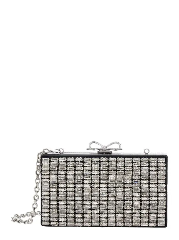 SELF-PORTRAIT Metallic Mesh Clutch Bag With Chain And Silver Metal Details For - Multicolor
