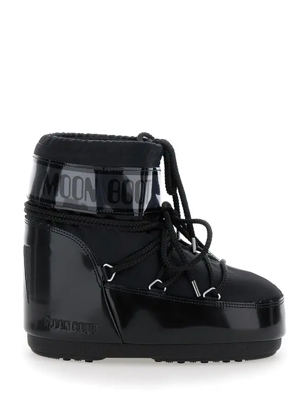 Moon Boot Snow Boots With Large Logo Print On The Side And Flat Rubber Sole
