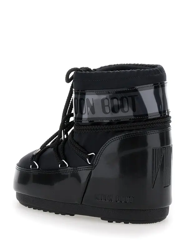 Moon Boot Snow Boots With Large Logo Print On The Side And Flat Rubber Sole