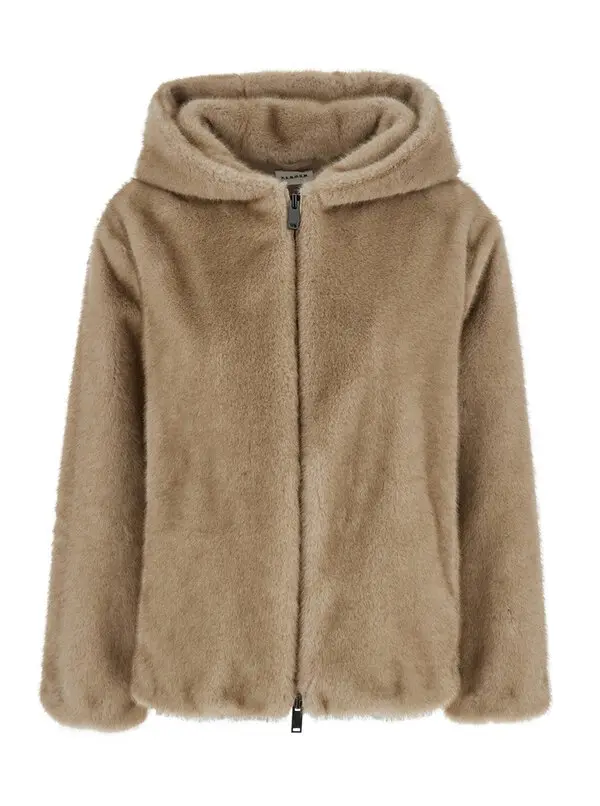 P.a.r.o.s.h Beige Jacket With Front Closure And Long Sleeves In Fabric. Color Beige. Women