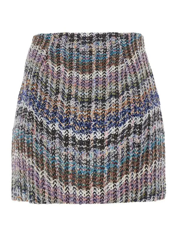 Missoni Skirt With Motif And All-over Sequins In Fabric - Multicolor