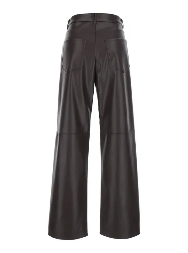 Max Mara S 'sospiro' Pants With Two Patch Pockets On The In Ecoleather For