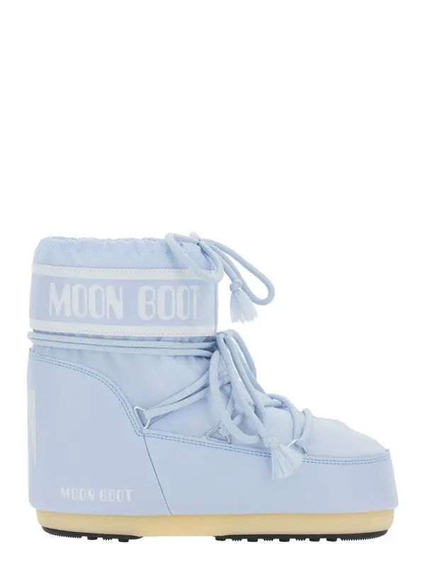 Moon Boot Icon Low Nylon Is A Blue Ankle Boot In Tech Fabric With A Rubber Sole And Iconic Design - Multicolor