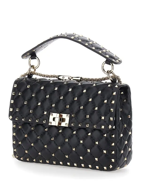 Valentino Garavani Medium Shoulder Bag | Rockstud Spike | Nappa/platinum Studs