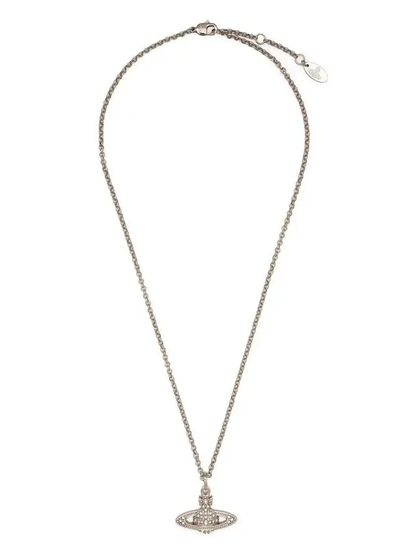 VIVIENNE WESTWOOD Necklace With Orb Pendant In Silver-colored Brass For - Multicolor