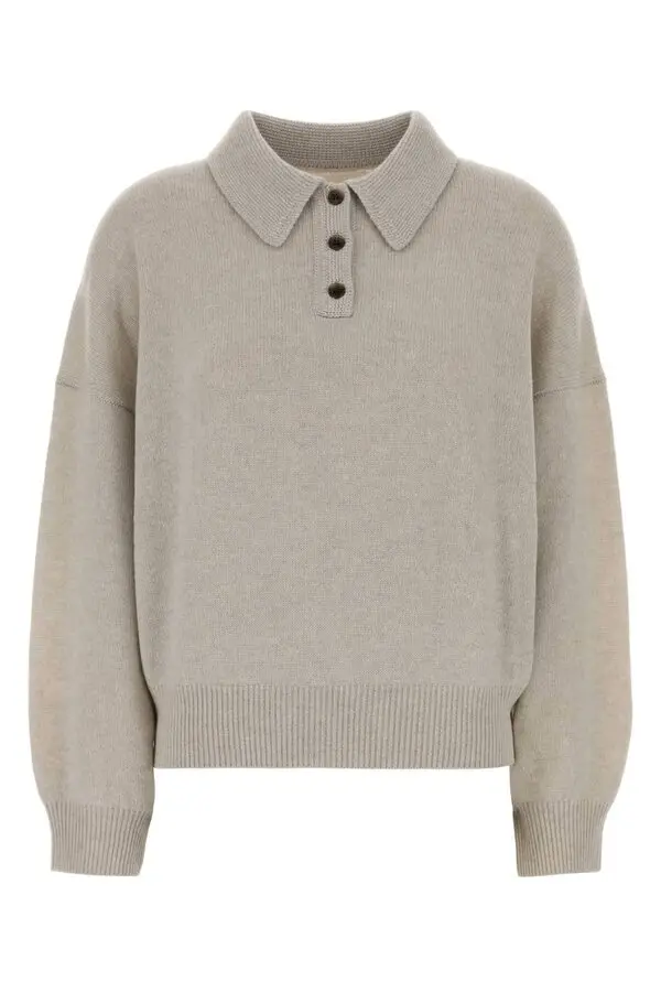 LISA YANG Sand Cashmere Etta Polo Shirt