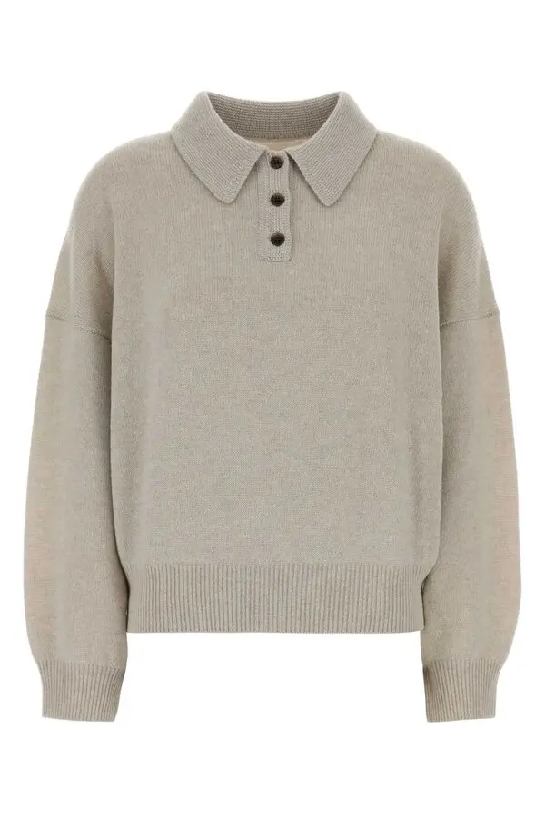 LISA YANG Sand Cashmere Etta Polo Shirt - Brown