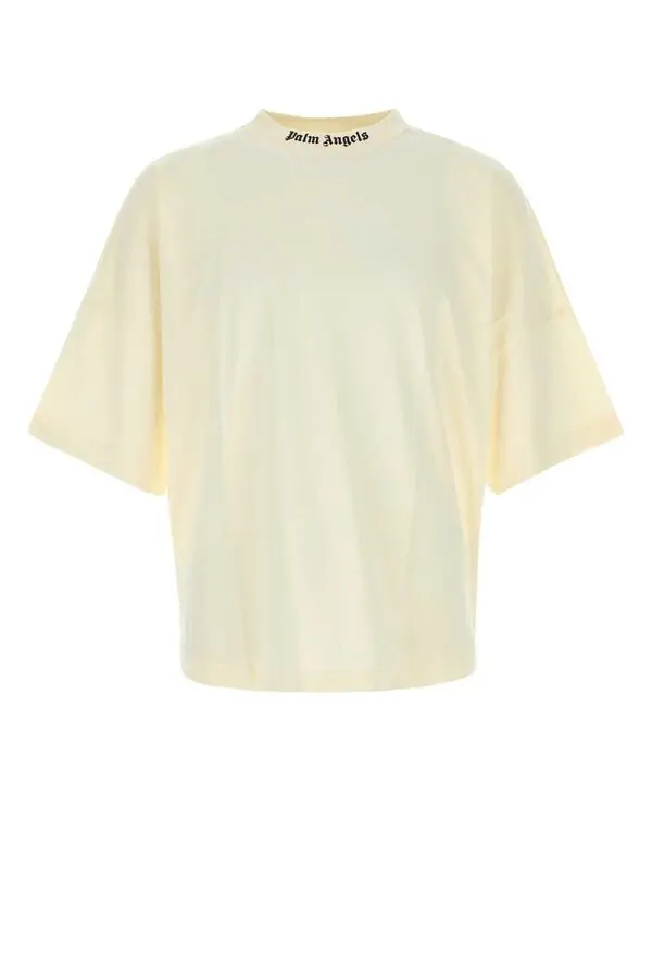 Palm Angels Cream Cotton Oversize T-shirt