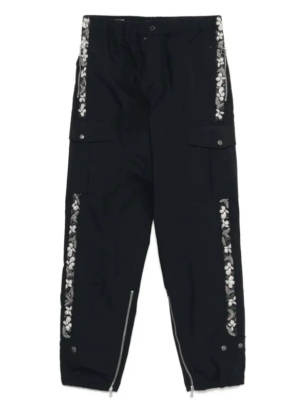 Dries Van Noten Pebb Gd Emb 1146 M.w.pants Nav - Blue