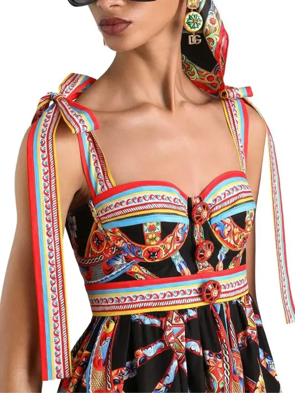 Dolce & Gabbana Printed Poplin Dress - Multicolor