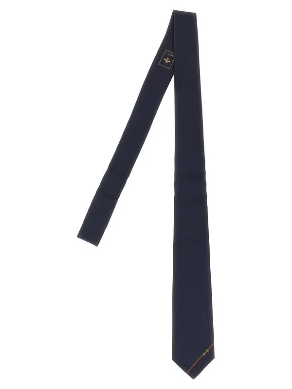 Gucci Jacquard Silk Tie - Blue