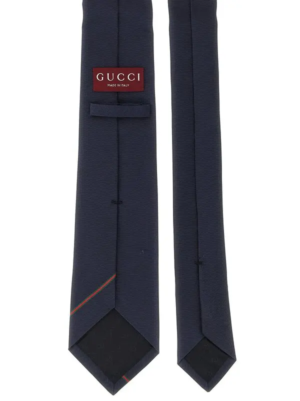 Gucci Jacquard Silk Tie - Blue