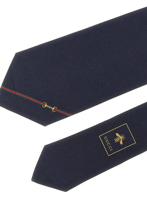 Gucci Jacquard Silk Tie - Blue