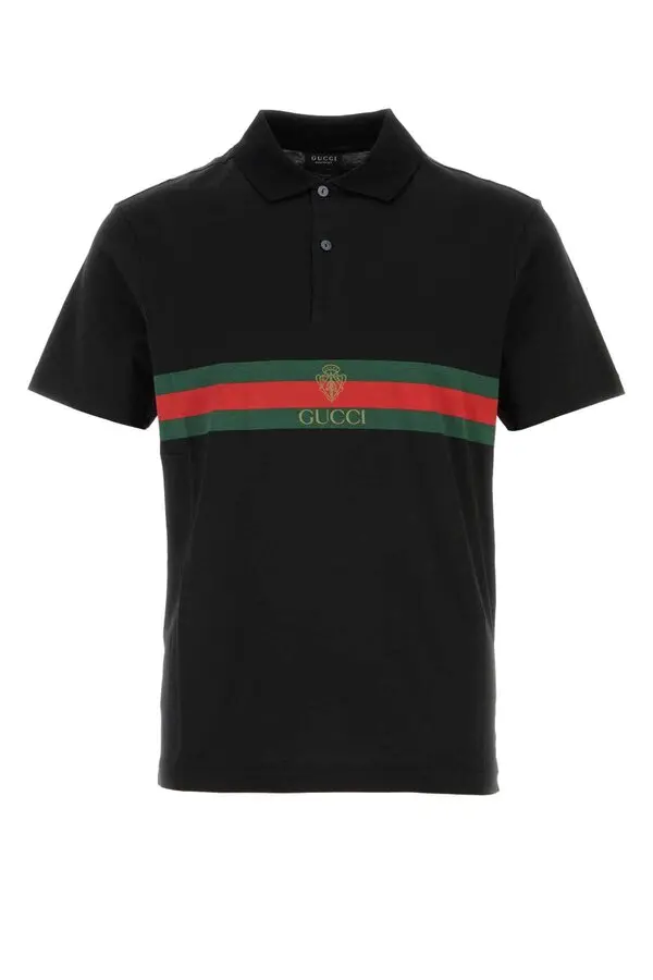 Gucci Cotton Polo Shirt - Black
