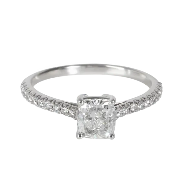 Tiffany & Co. 0.89 Ct Cushion Modified Diamond Novo Engagement Ring - Platinum