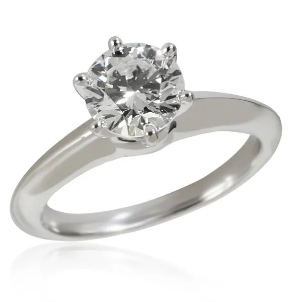 Tiffany & Co. Solitaire Engagement Ring In H Vs2 1.02 Ctw