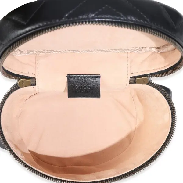 Gucci Calfskin Matelasse Gg Marmont Round Backpack