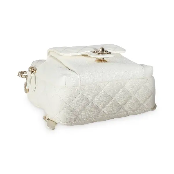 Chanel Quilted Caviar Cc Day Backpack Handbag