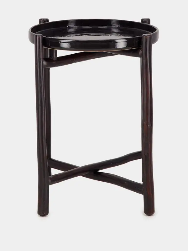 TINJA Black Mida High Dark Wood Table