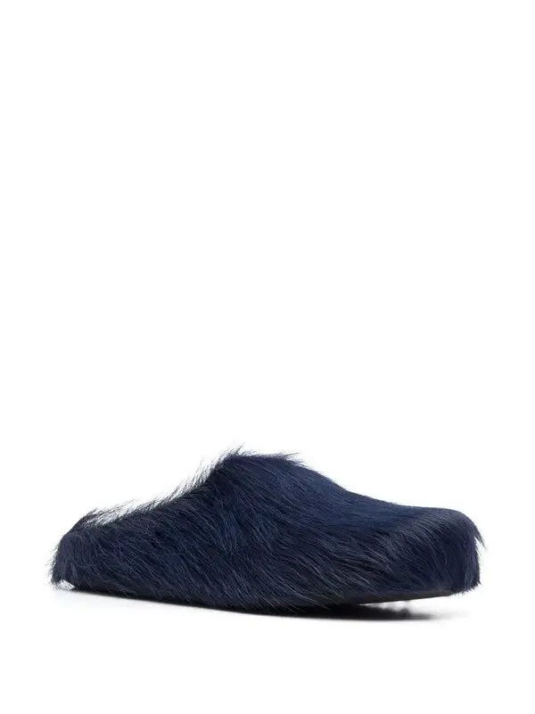 Marni Fussbett Calf-hair Sabot Slippers