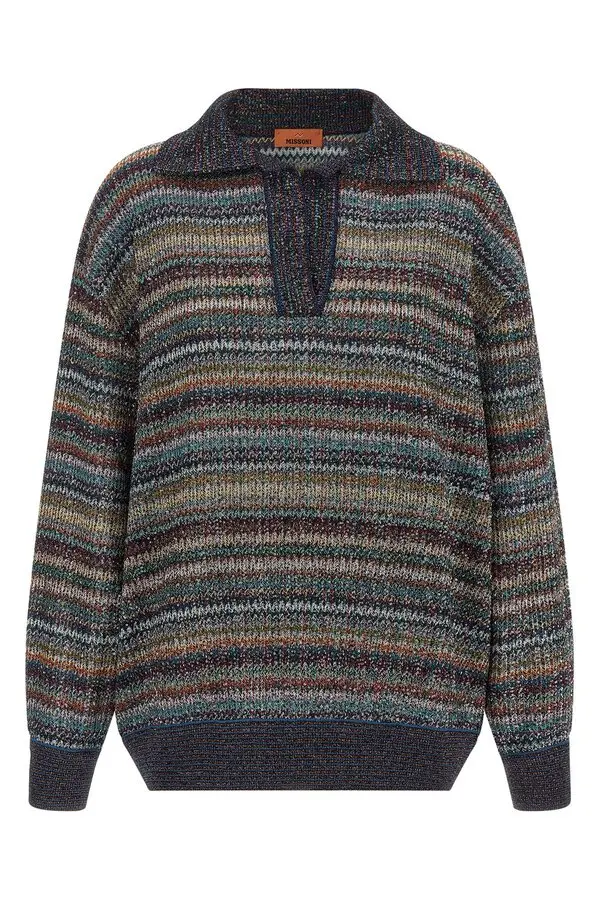 Missoni Lamé Yarn Polo Shirt