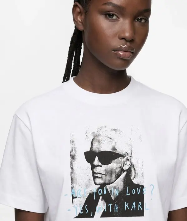 Karl Lagerfeld Klj X Pietro Terzini Cropped Karl T-shirt