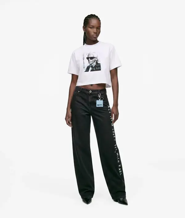 Karl Lagerfeld Klj X Pietro Terzini Cropped Karl T-shirt