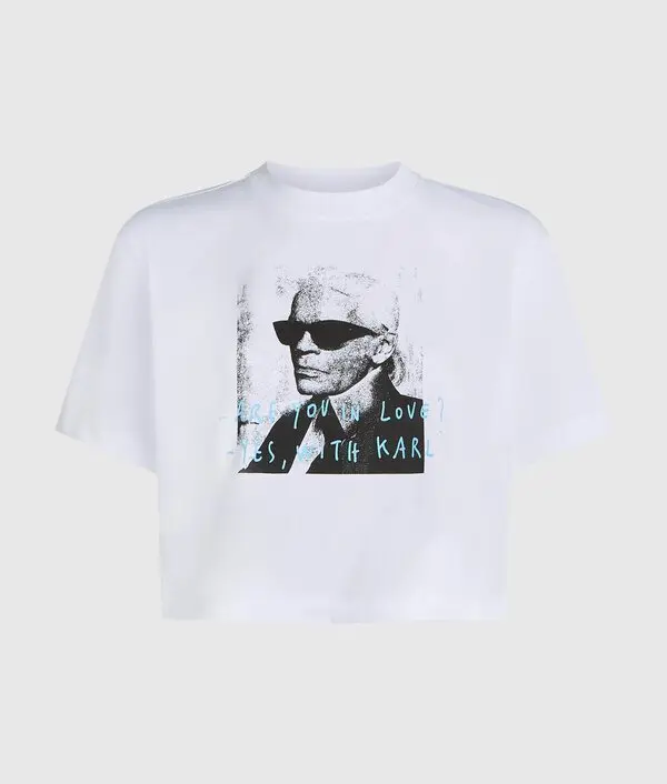 Karl Lagerfeld Klj X Pietro Terzini Cropped Karl T-shirt