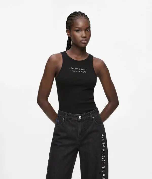 Karl Lagerfeld Klj X Pietro Terzini Tank Top - Black