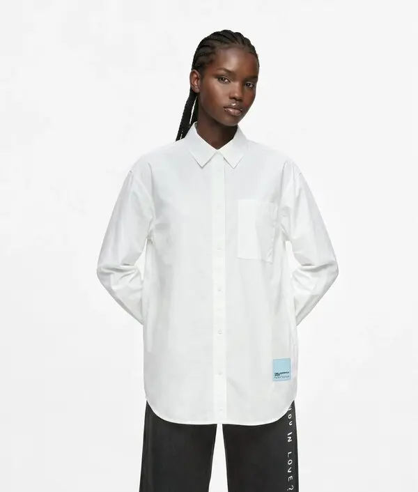 Karl Lagerfeld Klj X Pietro Terzini Boxy Shirt - White