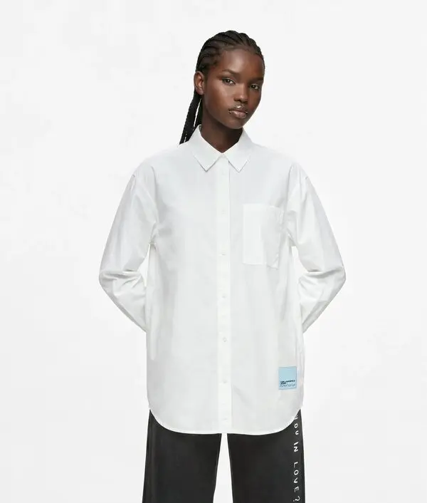 Karl Lagerfeld Klj X Pietro Terzini Boxy Shirt - White