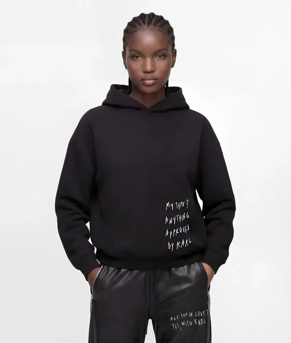Karl Lagerfeld Klj X Pietro Terzini Boxy Hoodie - Black